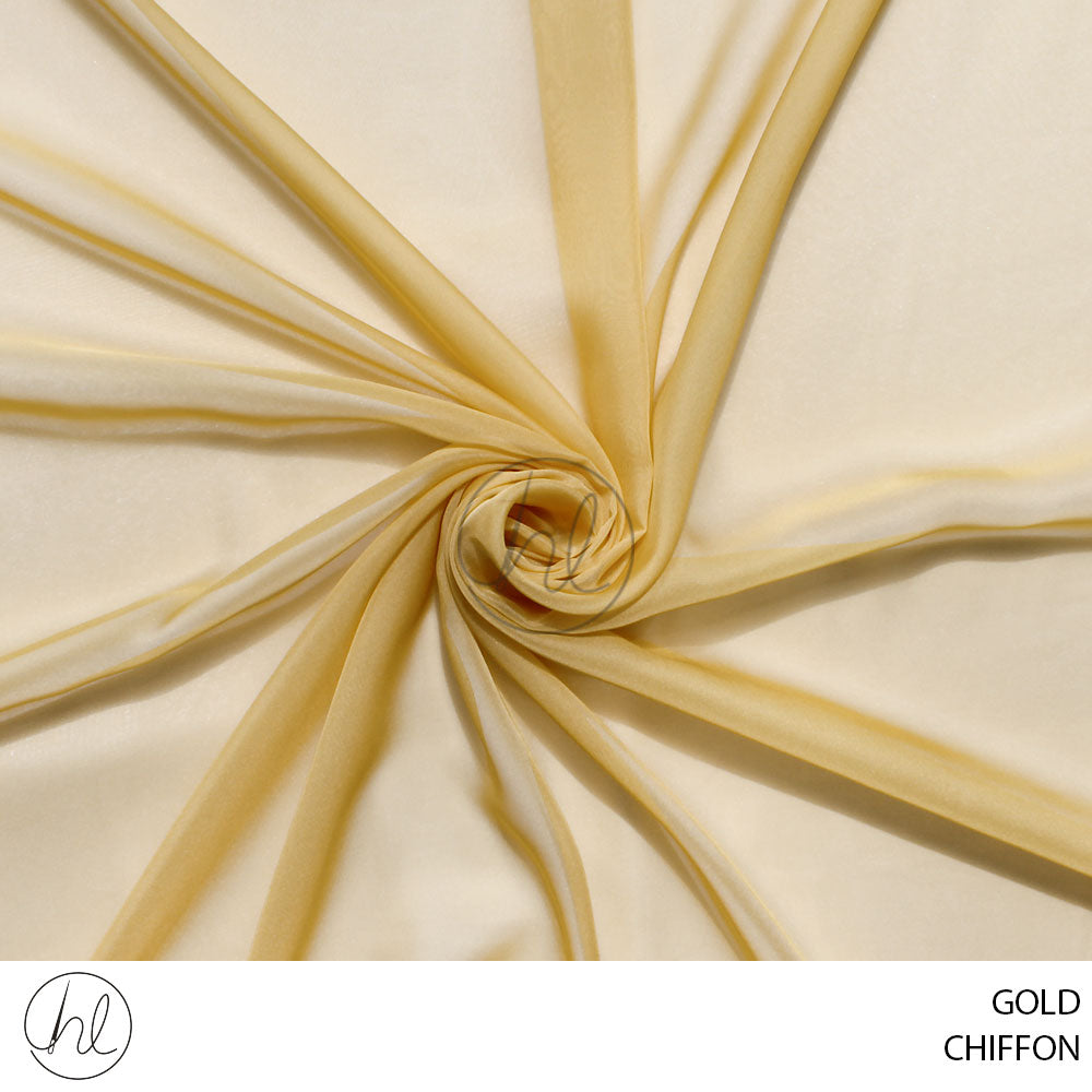 CHIFFON 51 GOLD 150CM PER M – Habby And Lace