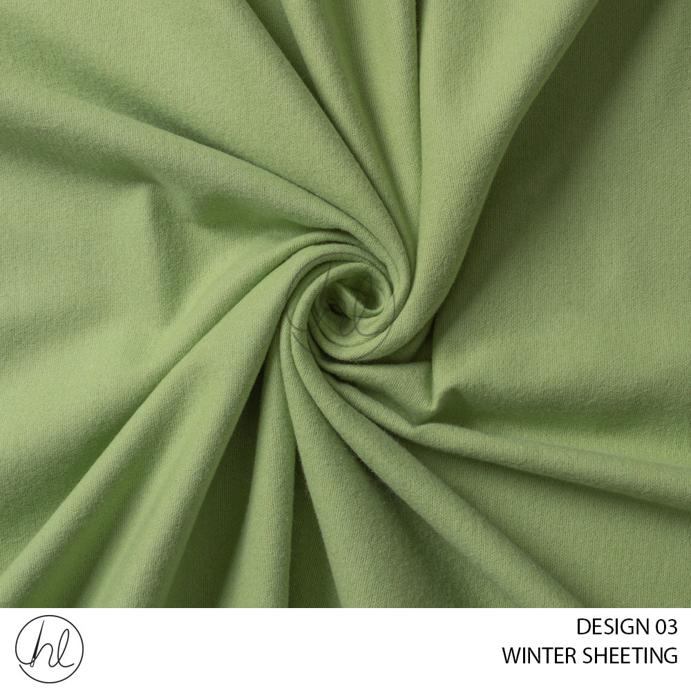 WINTER SHEETING 9 DESIGN 03 LIME 240CM WIDE PER M – Habby And Lace
