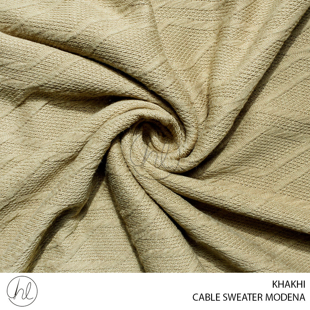 CABLE SWEATER MODENA DESIGN 01 KHAKHI 51 150CM PER M – Habby And Lace