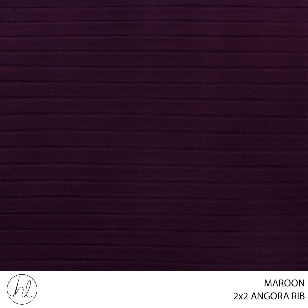 ANGORA 2X2 RIB FABRIC MAROON ROLL ROLL 001 – Habby And Lace
