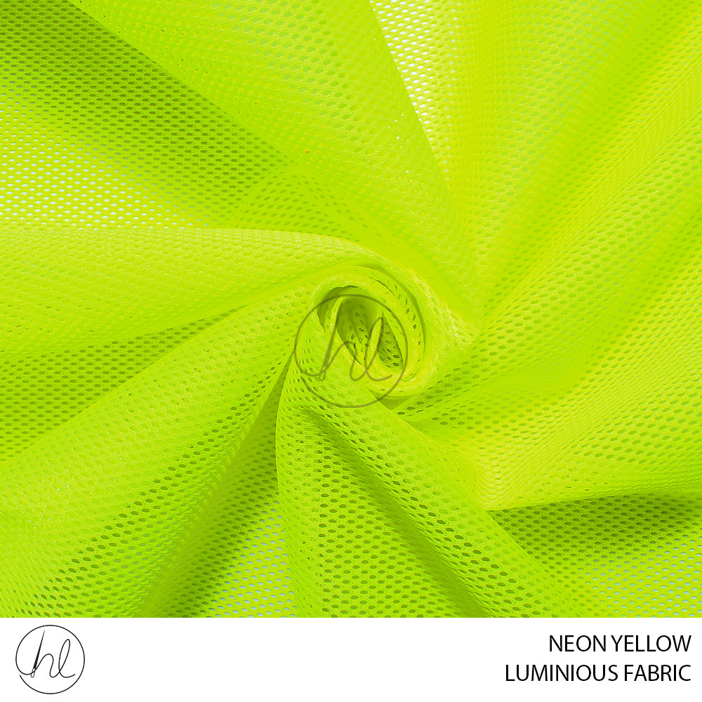 LUMINOUS FABRIC 139 NEON YELLOW 150CM PER M – Habby And Lace