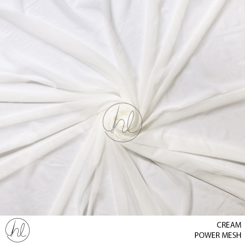 POWER MESH 781 CREAM 150CM PER M – Habby And Lace
