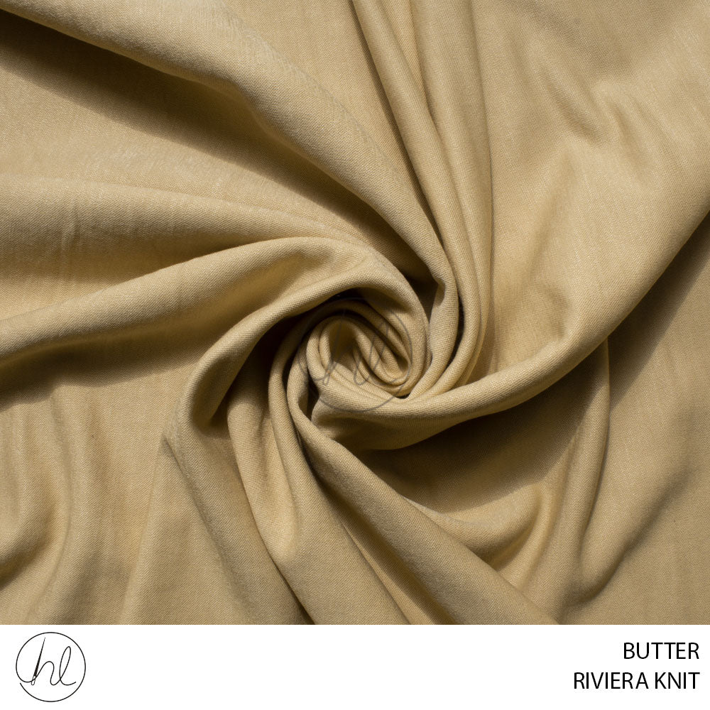 RIVIERA KNIT (59) BUTTER (150CM) PER M – Habby And Lace