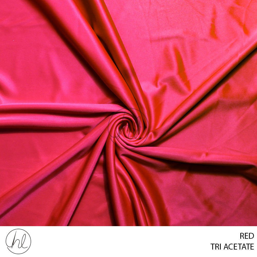 TRI ACETATE (53) RED (150CM) PER M – Habby And Lace