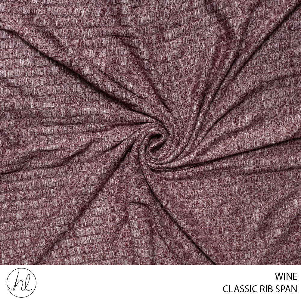 CLASSIC RIB SPAN 51 WINE 150CM PER M – Habby And Lace