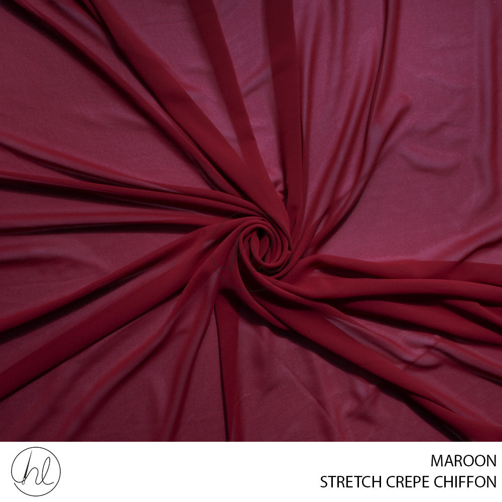 STRETCH CREPE CHIFFON 53 MAROON 150CM PER M – Habby And Lace