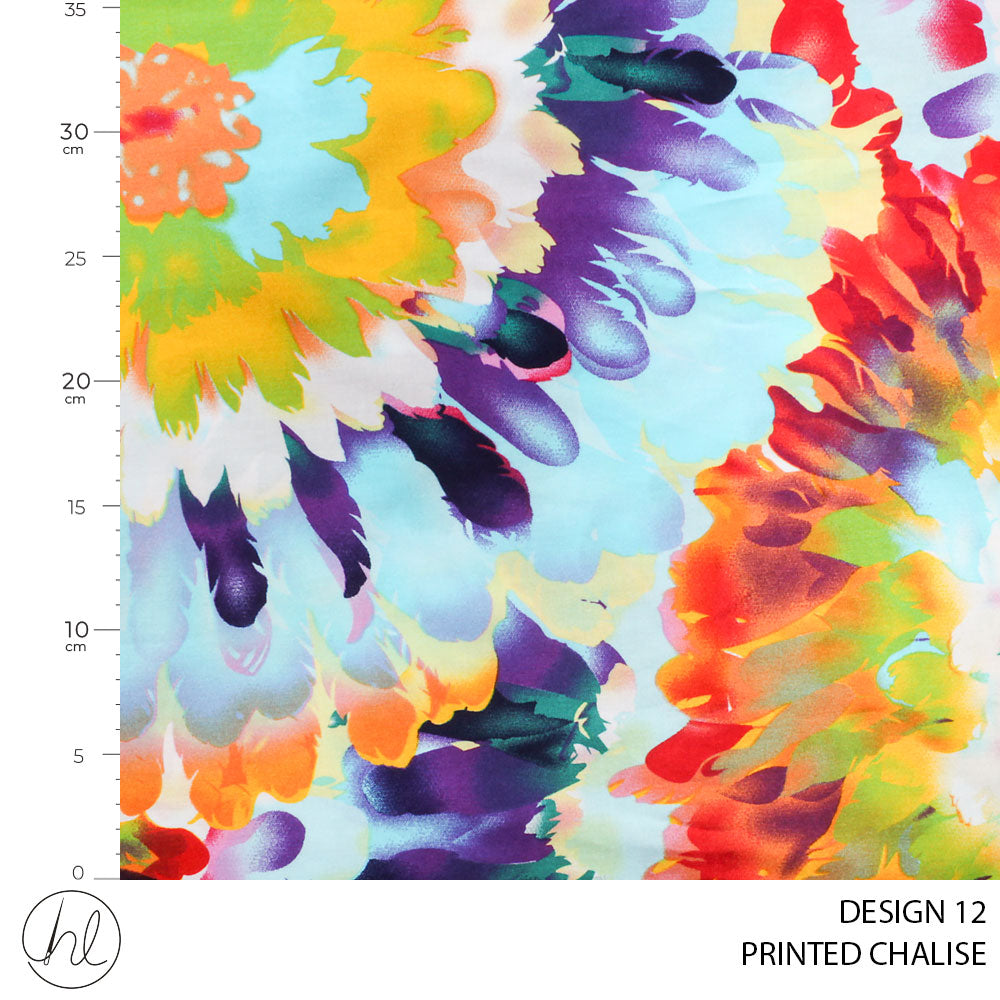 PRINTED CHALISE 55 SKY BLUE 150CM PER M – Habby And Lace