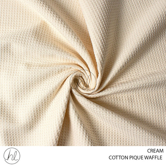 COTTON PIQUE WAFFLE 240CM CREAM ROLL 001 1 – Habby And Lace