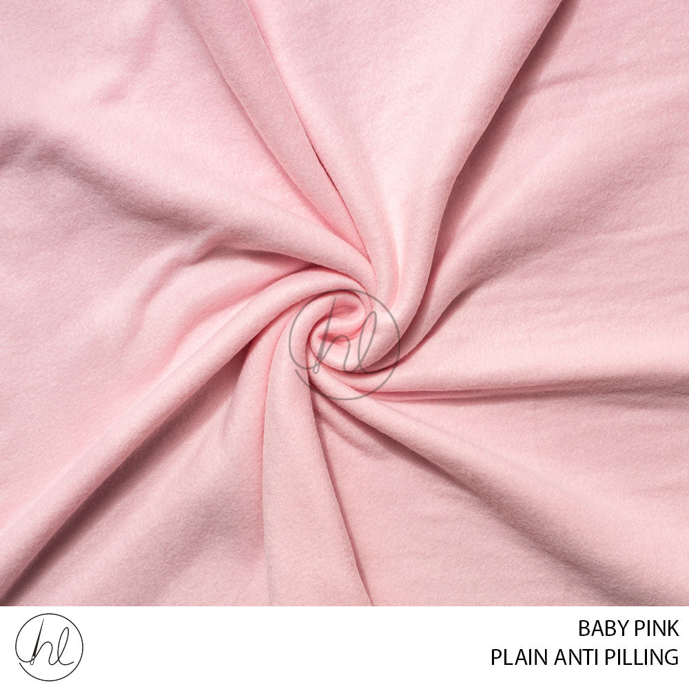 ANTI PILLING PLAIN 150CM BABY PINK ROLL 001 PIECE – Habby And Lace