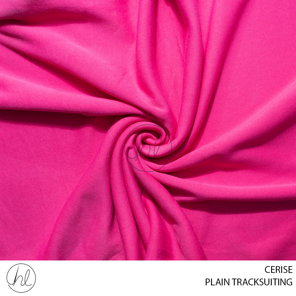 PLAIN TRACKSUITING 51 CERISE 150CM PER M – Habby And Lace