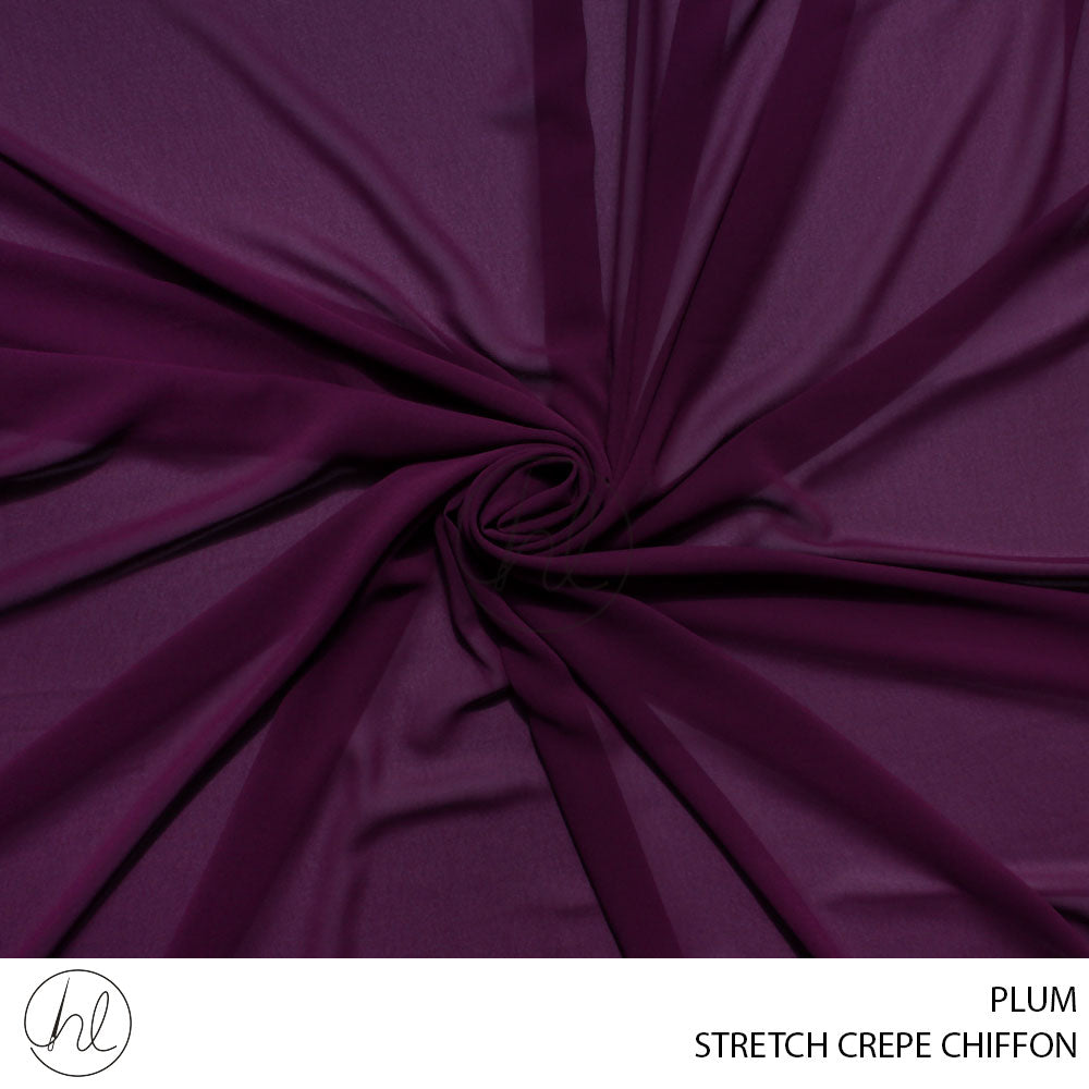 STRETCH CREPE CHIFFON 53 PLUM 150CM PER M – Habby And Lace