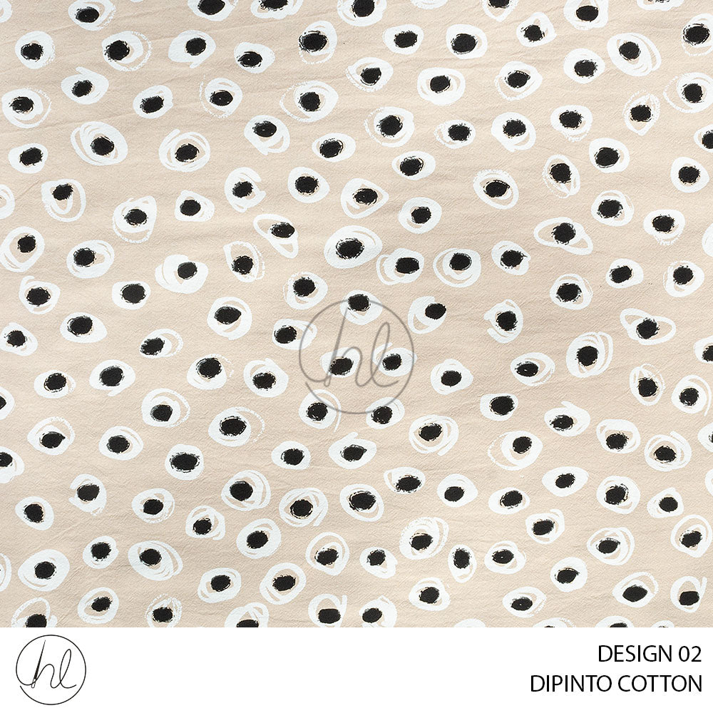 COTTON DIPINTO 2425 BEIGE 150CM PER M – Habby And Lace