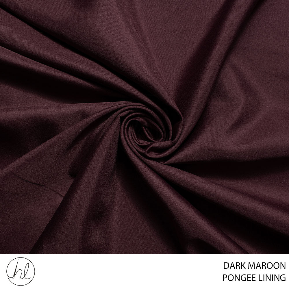 PONGEE LINING PLAIN FABRIC 150CM D.MAROON – Habby And Lace
