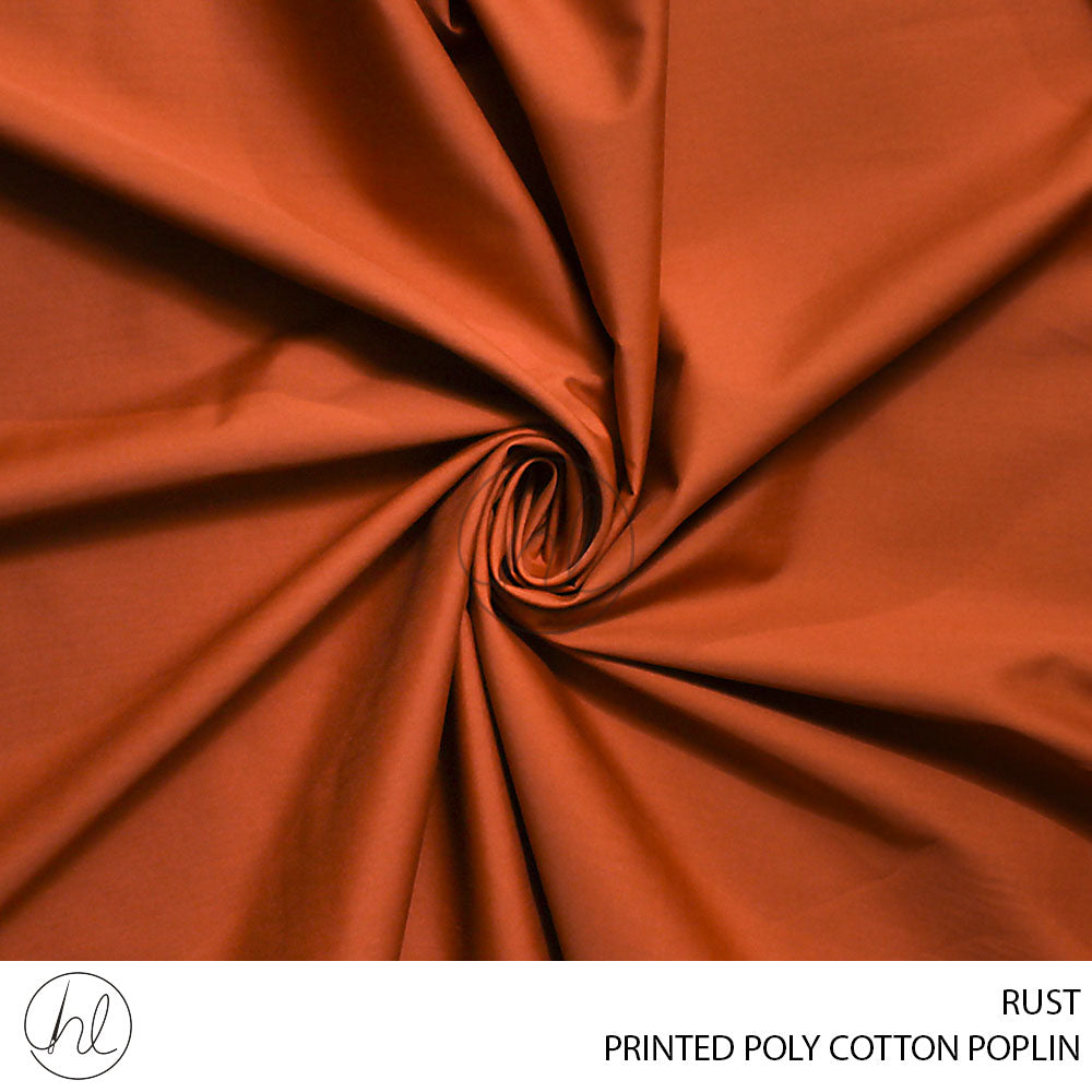 POLY COTTON POPLIN 56 RUST 150CM PER M – Habby And Lace