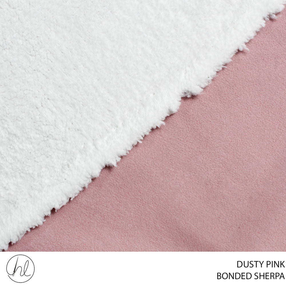 SHERPA BONDED 150CM DUSTY PINK – Habby And Lace