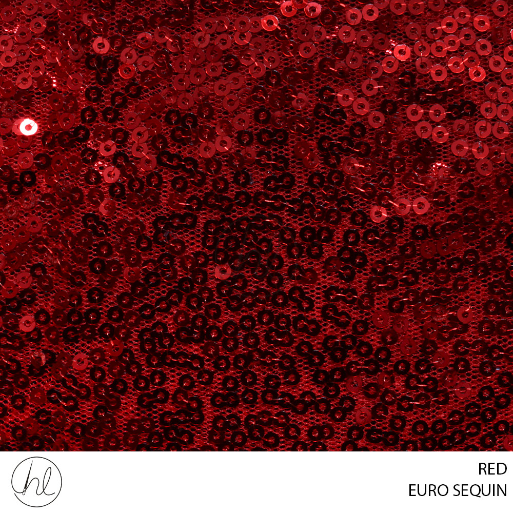 EURO SEQUIN 53 RED 150CM PER M – Habby And Lace