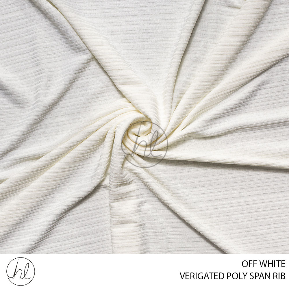 VERIGATED POLY SPAN RIB (51) OFF WHITE (150CM) – Habby And Lace