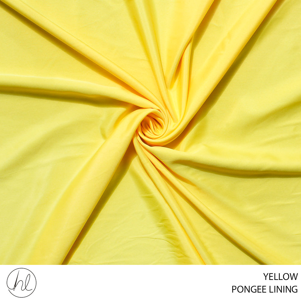 PONGEE LINING SUPREME PLAIN FABRIC 150CM YELLOW – Habby And Lace