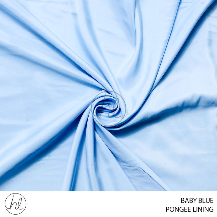 PONGEE LINING PLAIN FABRIC 150CM BABY BLUE – Habby And Lace