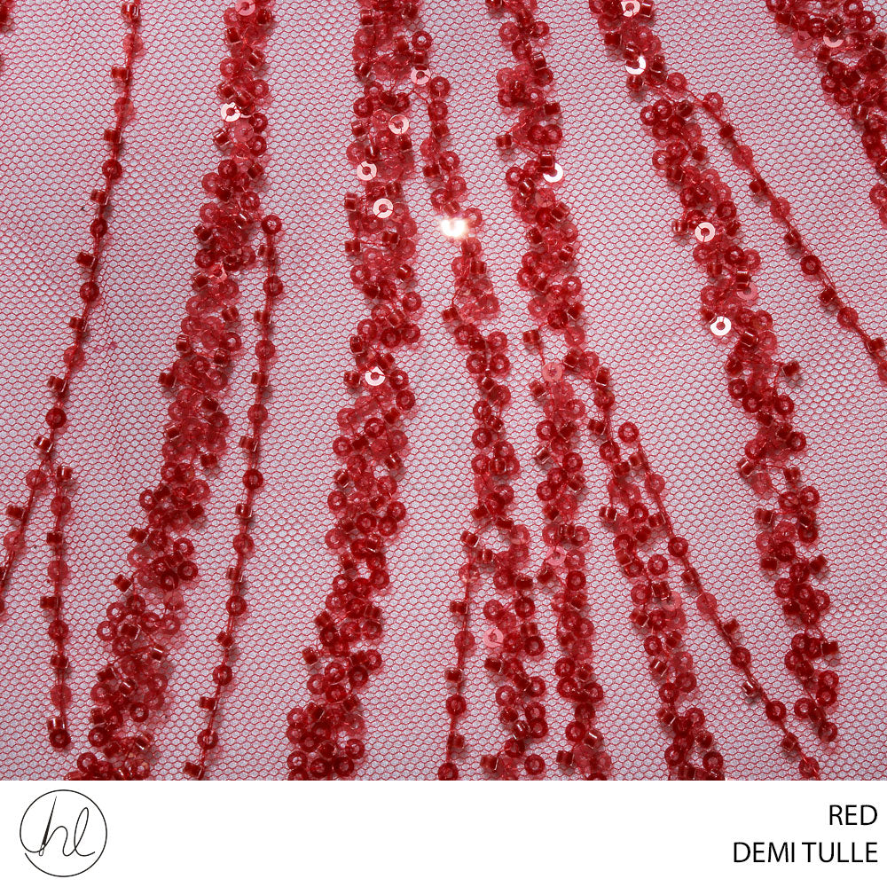 TULLE DEMI FABRIC 140CM RED ROLL ROLL 001 – Habby And Lace