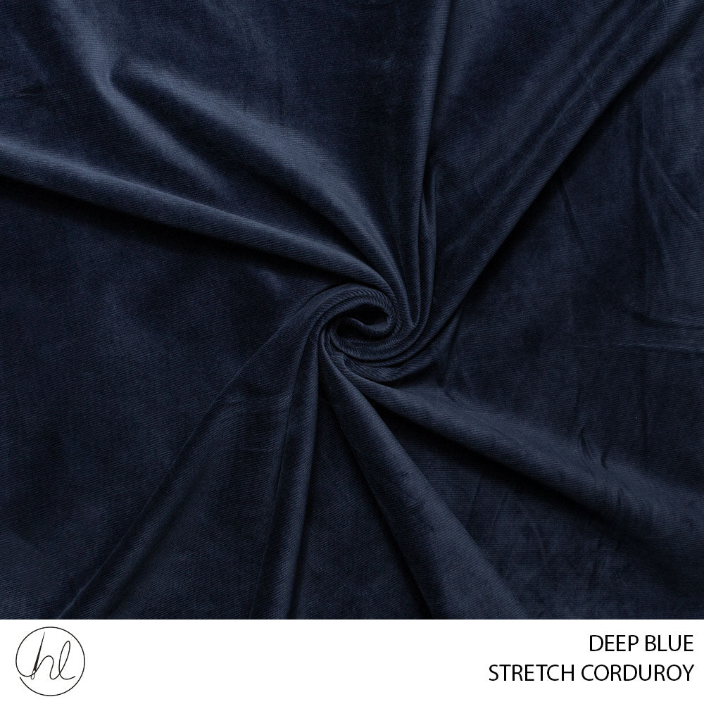 STRETCH CORDUROY 51 DEEP BLUE 150CM PER M – Habby And Lace