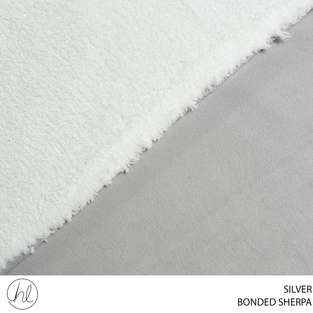 SHERPA BONDED 150CM SILVER – Habby And Lace