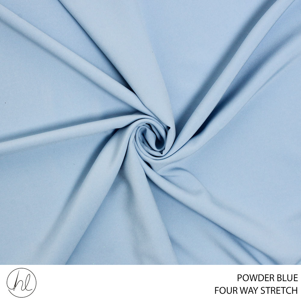 FOUR WAY NON STRETCH PLAIN FABRIC 150CM POWDER BLUE – Habby And Lace