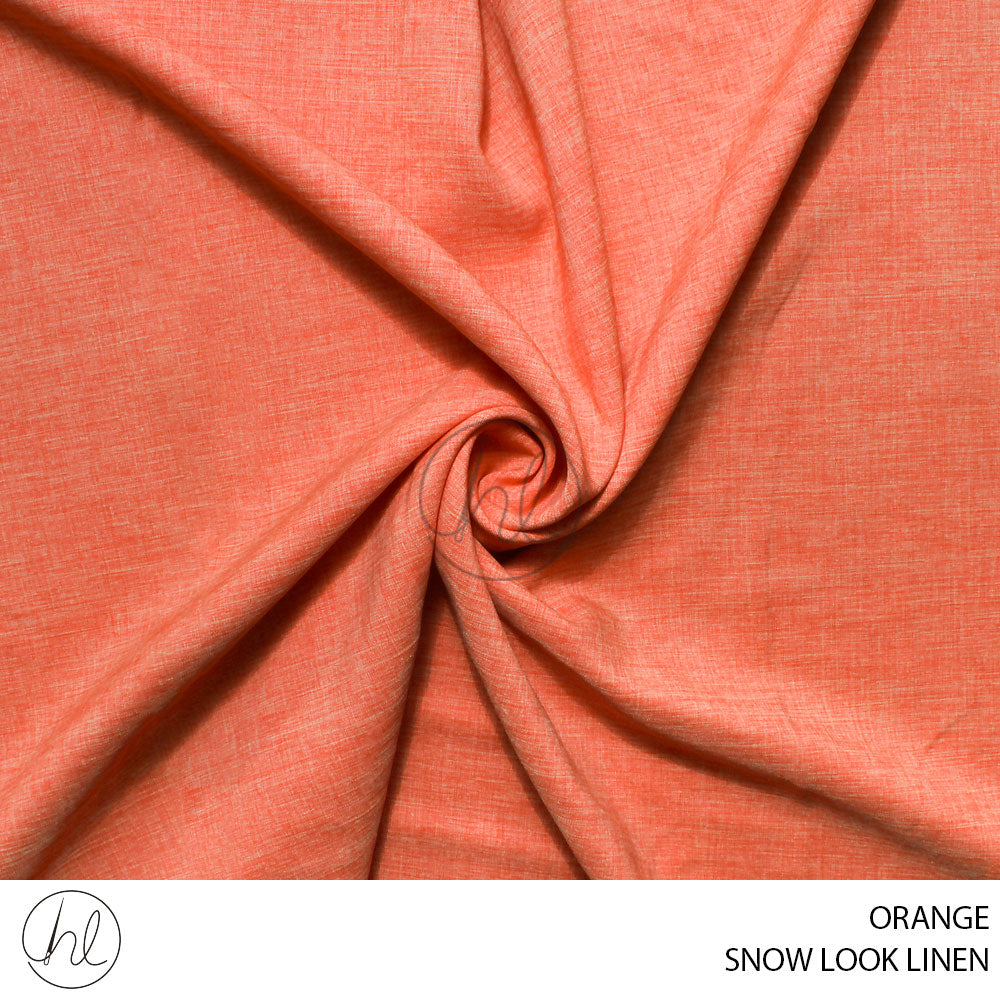 SNOW LOOK LINEN 55 ORANGE 150CM PER M – Habby And Lace