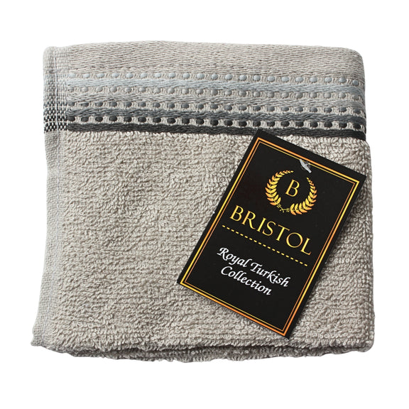 Bristol Royal Turkish Face Cloth Grey 30X30cm – Habby And Lace