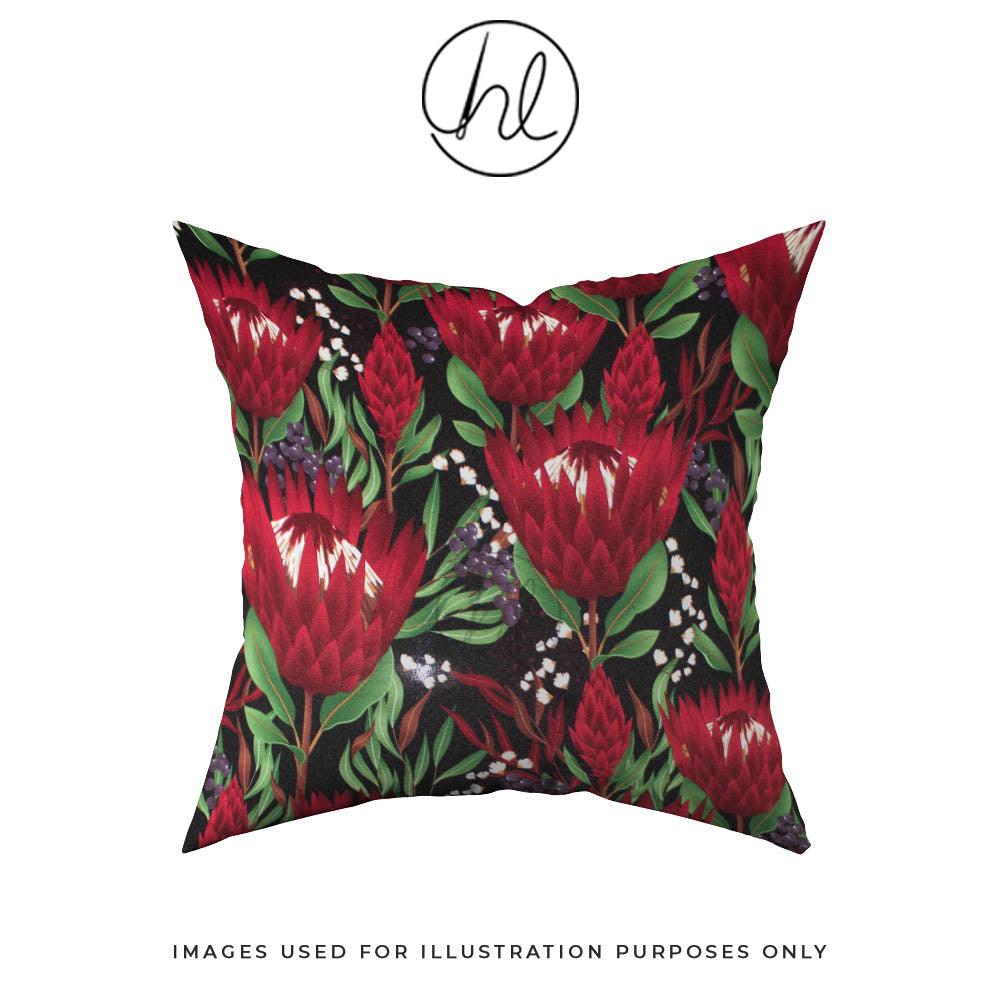 MINI MAT PRT BIG PROTEA/BERRY BLK/RED ROLL ROLL 001 – Habby And Lace