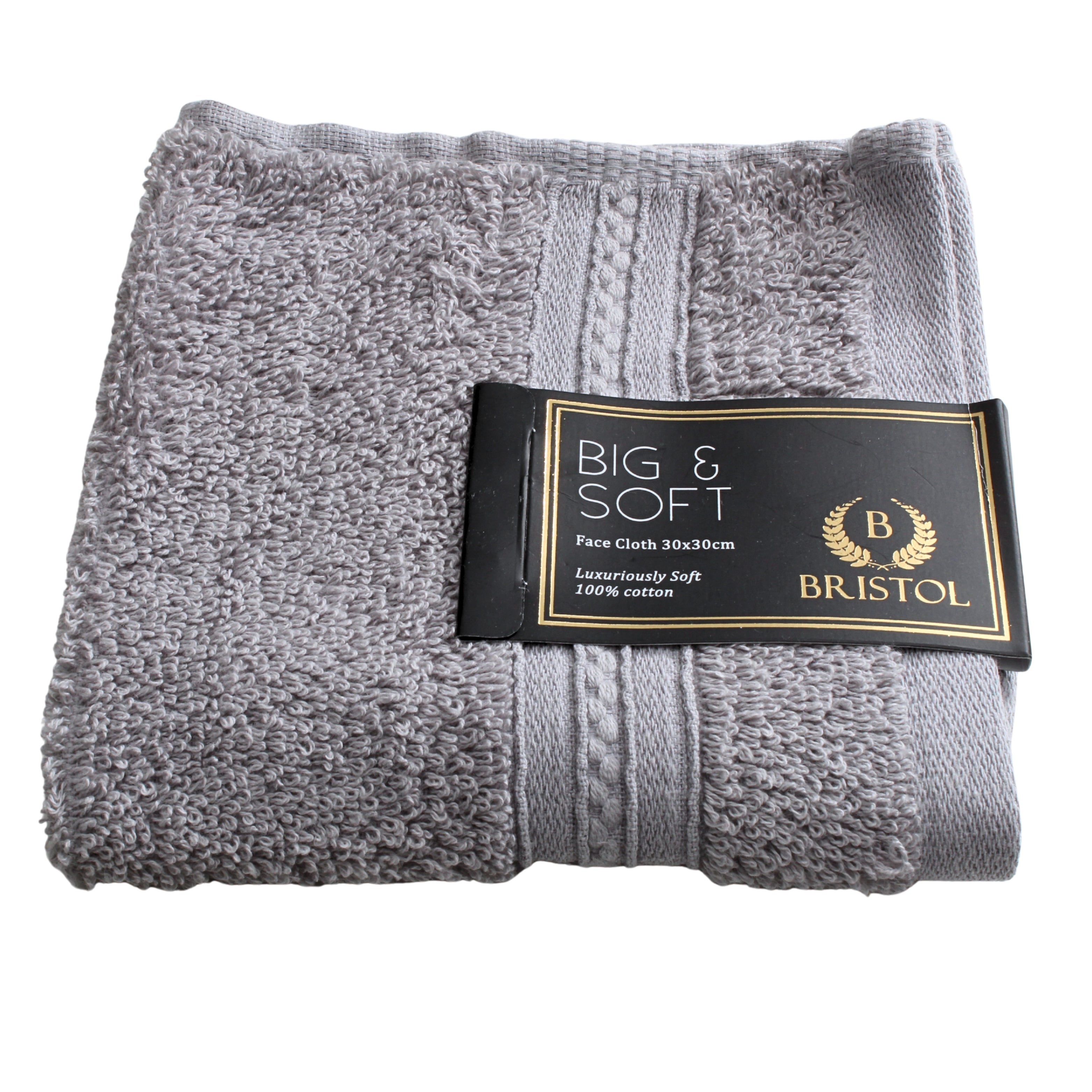 BRISTOL BIG & SOFT FACE CLOTH LIGHT GREY 30X30 – Habby And Lace