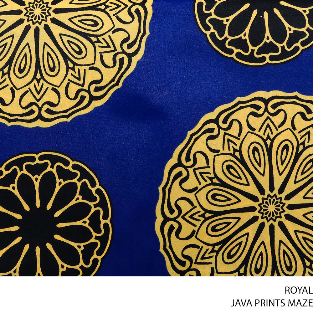 JAVA PRINTS MAZE 115CM ROYAL – Habby And Lace