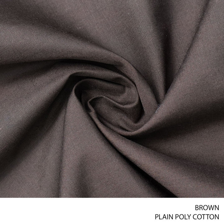 Plain Poly Cotton 112cm Brown Roll 001 Each – Habby And Lace