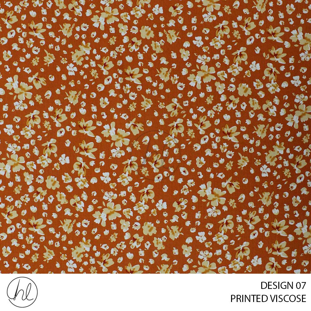 PRINTED VISCOSE DESIGN 07 150CM WIDE PER M – Habby And Lace