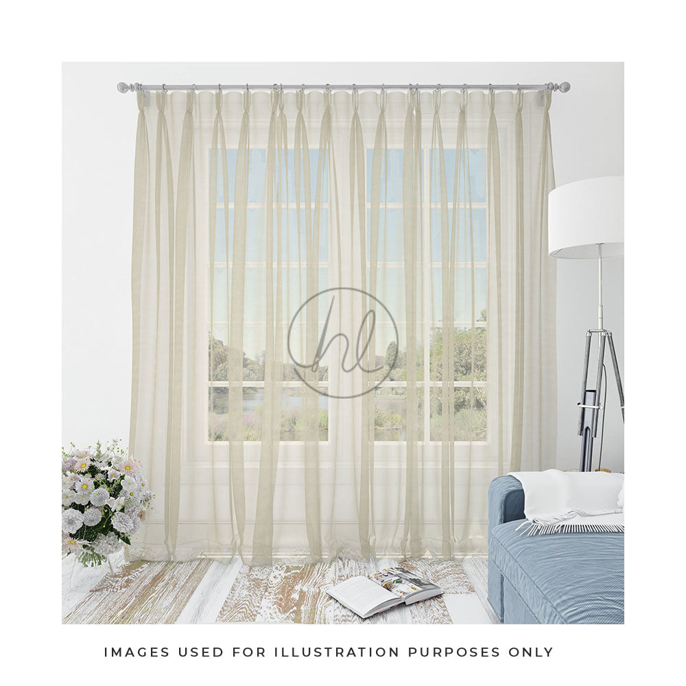 PLAIN LINEN VOILE DESIGN 11 BEIGE 280CM PER M – Habby And Lace