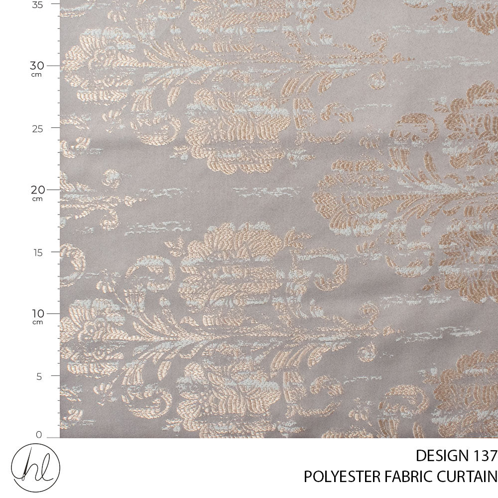 POLYESTER FABRIC DESIGN 137 LIGHT GOLD 280CM PER M – Habby And Lace