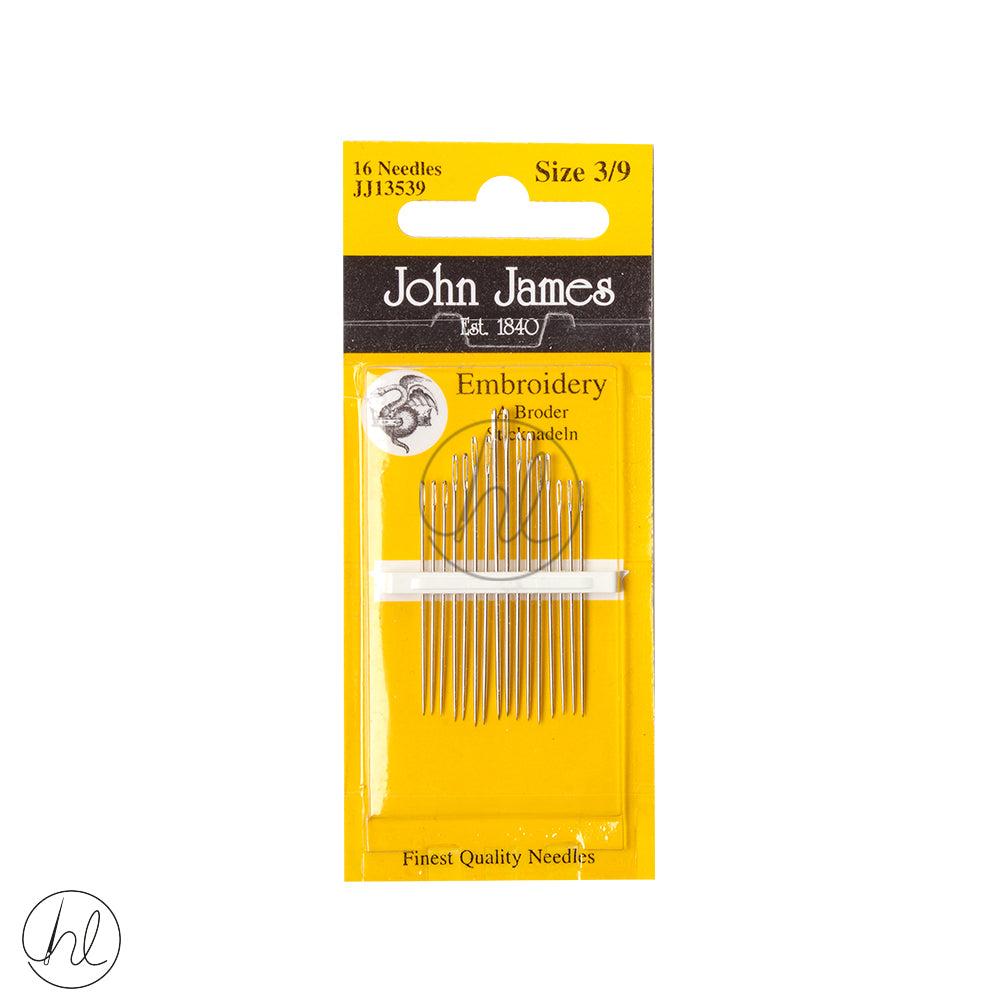 John James Needles EMBROIDERY JJ13539 SIZE 3/9 – Habby And Lace