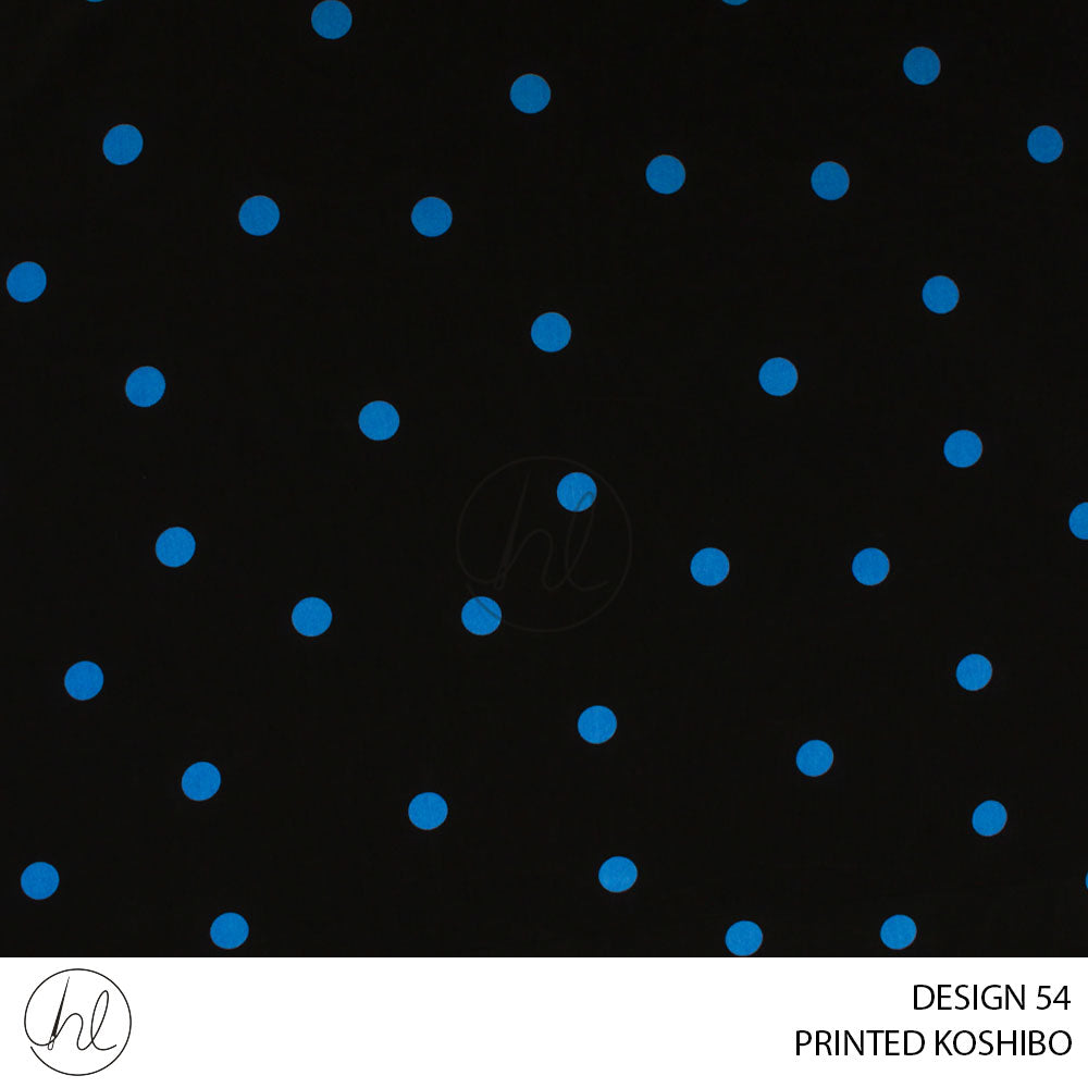 PRINTED KOSHIBO 51 PER M DESIGN 54 BLACK 150CM WIDE – Habby And Lace